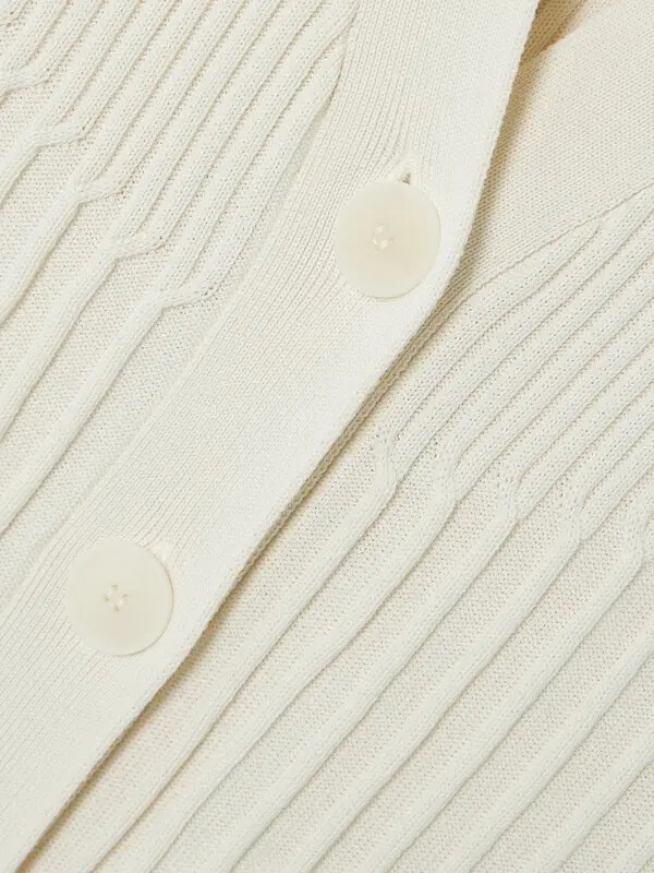 Max Mara Bimba Ribbed Cotton-blend Vest - Neutrals