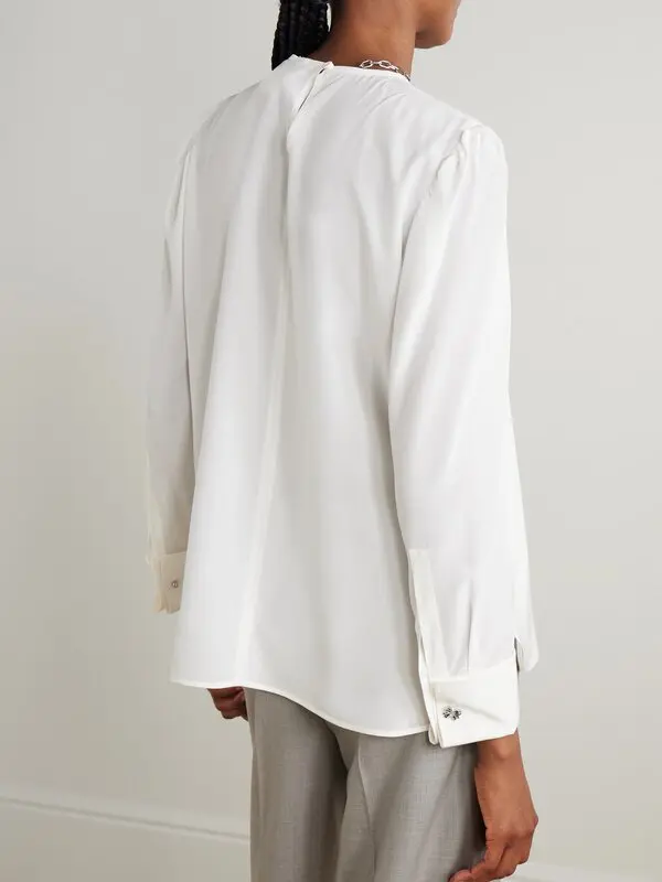 Max Mara Carol Gathered Silk Blouse