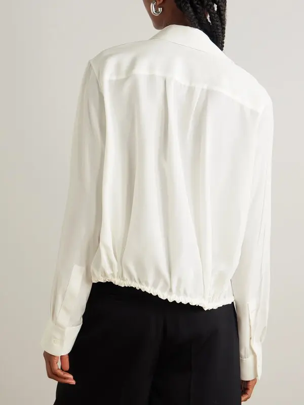 Loewe Balloon Silk-crepe Shirt - White