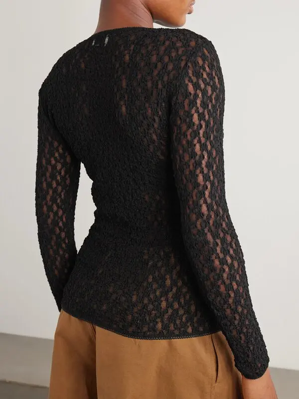 Isabel Marant Gaelle Popcorn Lace Top - Ecru