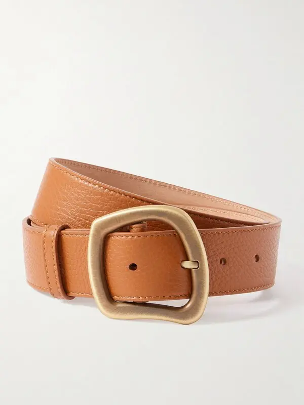 Gabriela Hearst Simone Textured-leather Belt - Brown