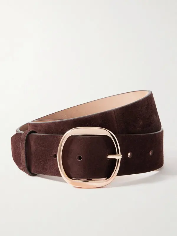 Gabriela Hearst Elster Suede Belt - Brown