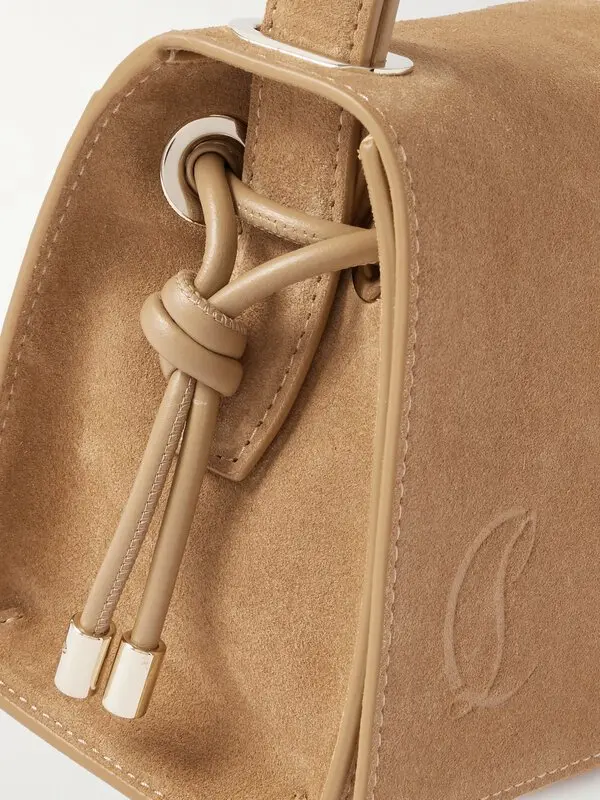 CHRISTIAN LOUBOUTIN Baggy Small Suede Shoulder Bag - Neutrals