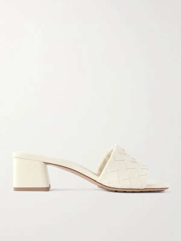 Bottega Veneta Riva Intrecciato Leather Mules - Neutrals