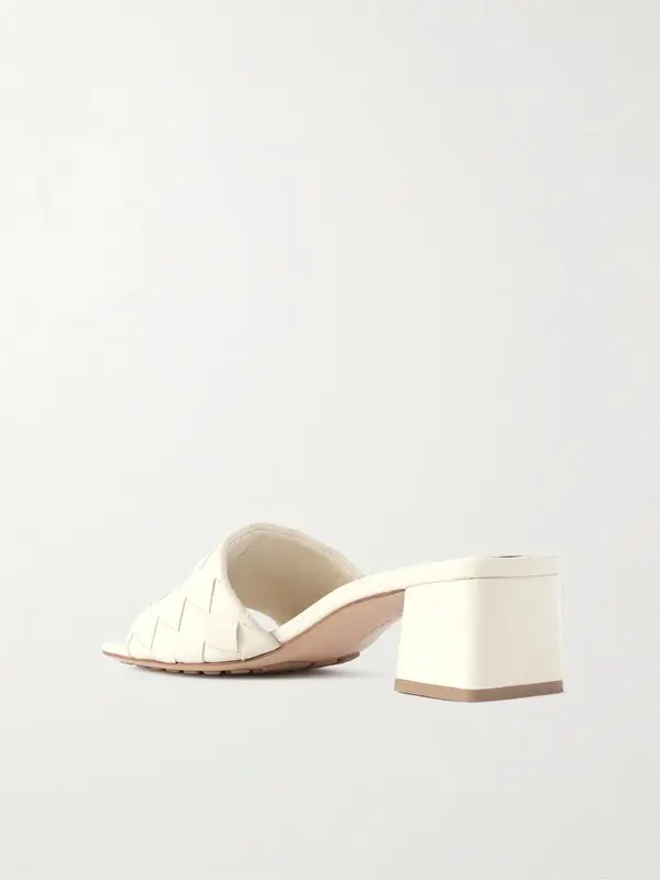 Bottega Veneta Riva Intrecciato Leather Mules - Neutrals