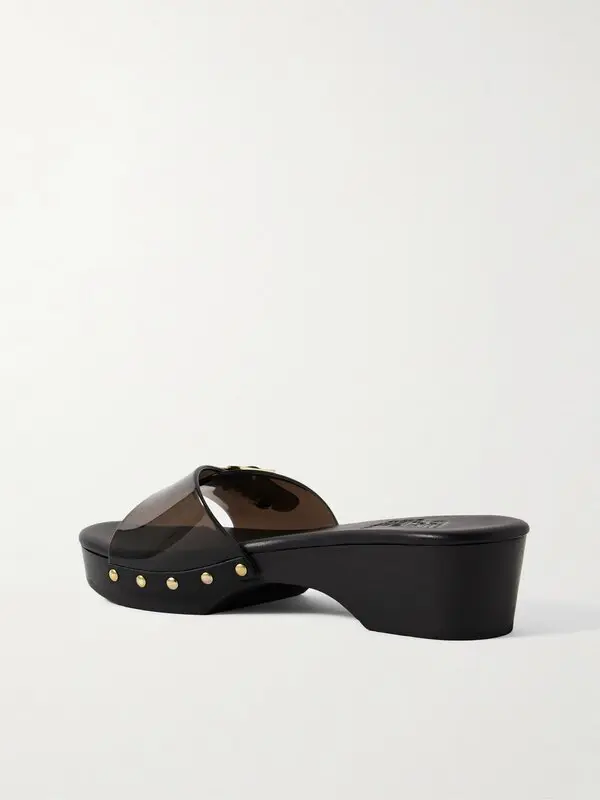 ANCIENT GREEK SANDALS Omonia Studded Pvc Clogs - Black