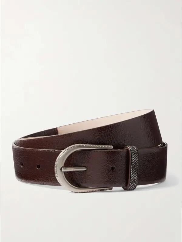 Brunello Cucinelli Leather Belt - Dark Brown