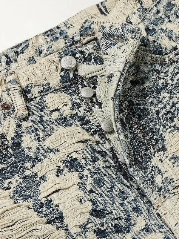 Acne Studios 1981 Distressed Mid-rise Wide-leg Organic Jeans