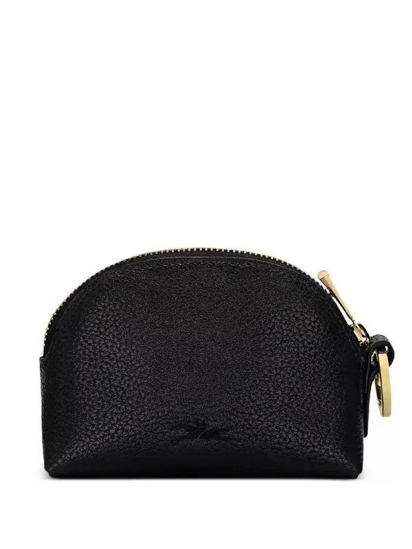 Longchamp Leather Coin Purse - Black