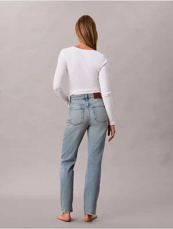 Calvin Klein High Rise Straight Jeans - Riverside
