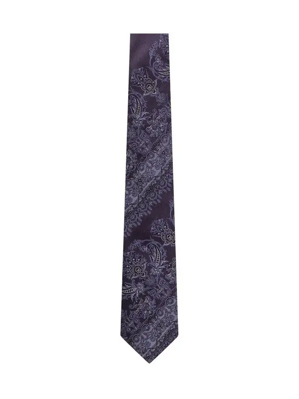 Etro Silk Paisley Neck Tie - Blue