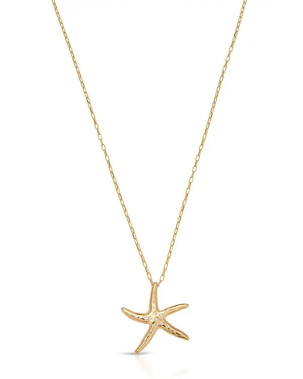 Ettika Starfish Pendant Necklace - Gold
