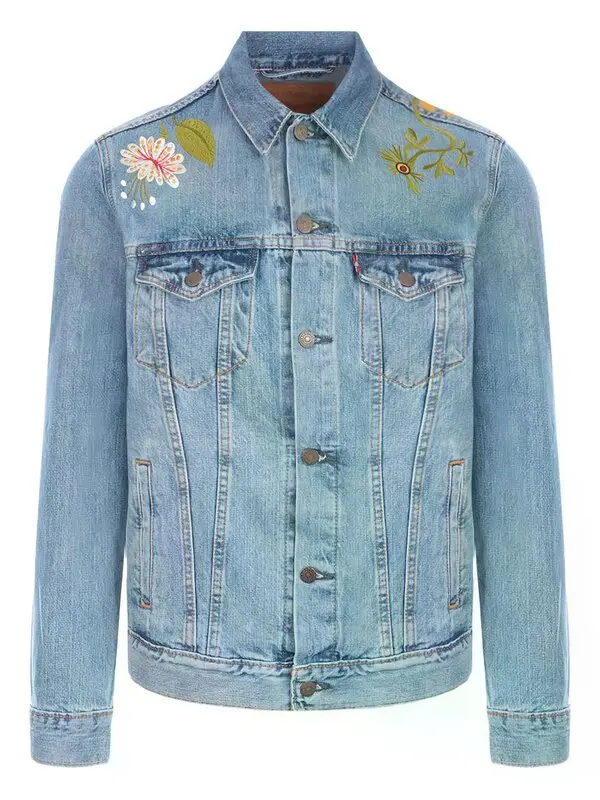 LEVI'S Floral Embroidered Denim Jacket