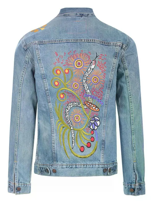 LEVI'S Floral Embroidered Denim Jacket