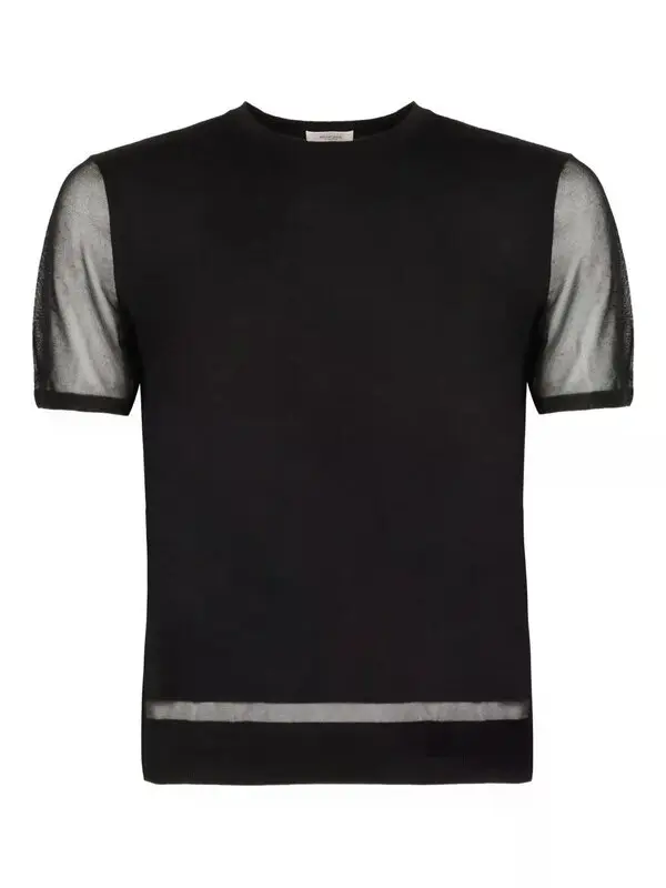 Agnona Mesh-panel Knitted T-shirt
