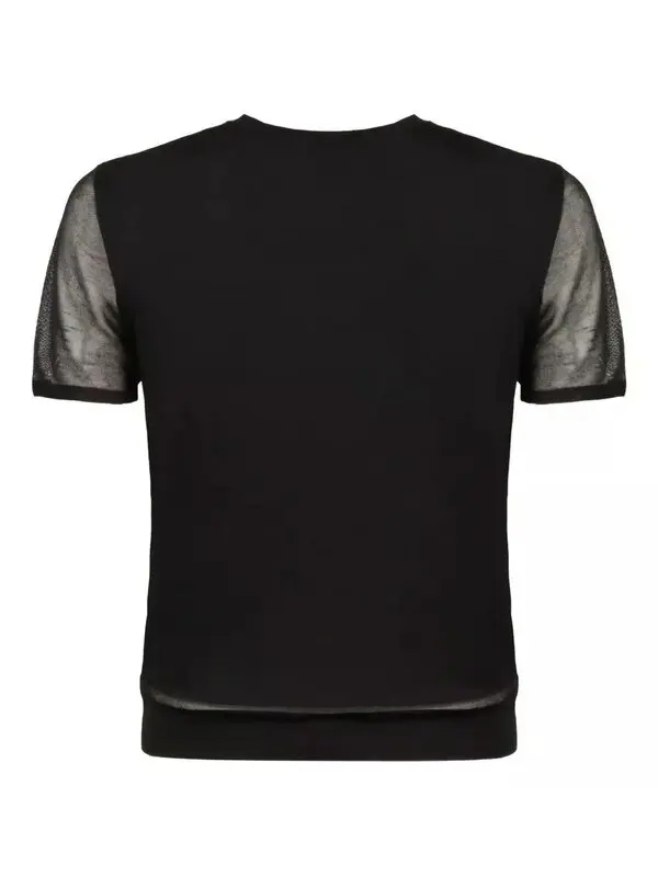 Agnona Mesh-panel Knitted T-shirt