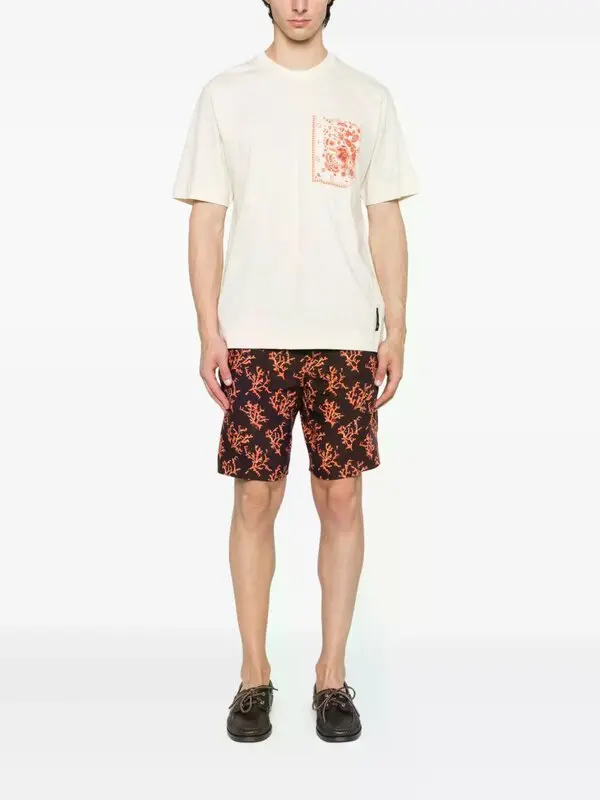 Fendi Floral-print T-shirt - Neutrals