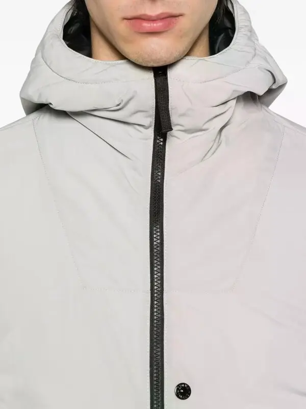 Stone Island Hooded Zip-front Jacket