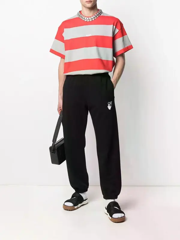 MSGM Logo-print Striped T-shirt