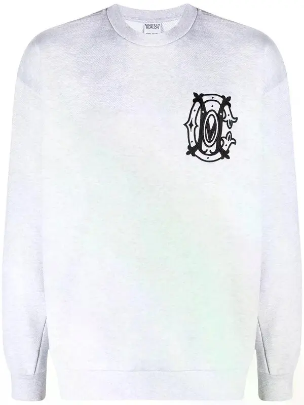 COUNTY OF MILAN Logo Embroidery Sweatshirt - Grey