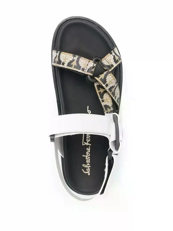 FERRAGAMO Open-toe Buckled Sandals - White