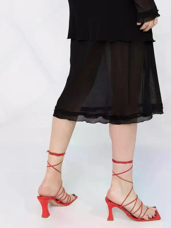 FERRAGAMO Sheer-panel Draped Midi Dress