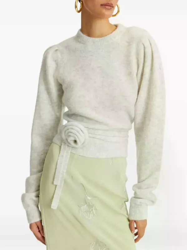 ROTATE BY BIRGER CHRISTENSEN Embellished Crew Neck Sweater