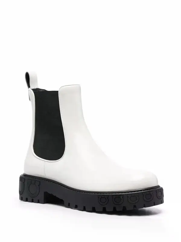 FERRAGAMO Leather Chelsea Boots