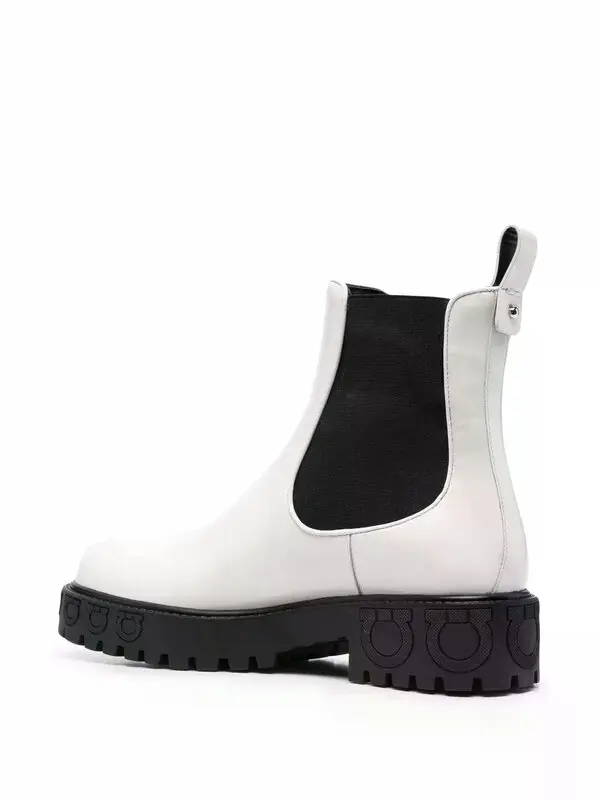 FERRAGAMO Leather Chelsea Boots