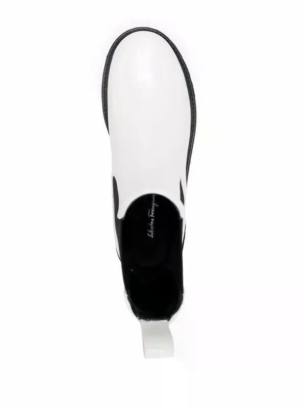 FERRAGAMO Leather Chelsea Boots