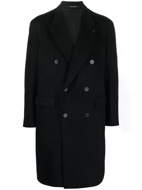 Tagliatore Double-breasted Cashmere Coat - Black