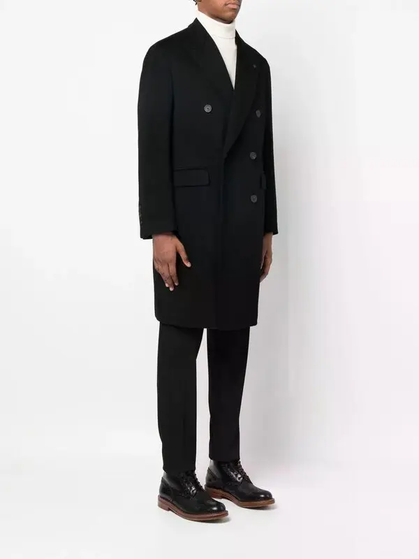 Tagliatore Double-breasted Cashmere Coat - Black