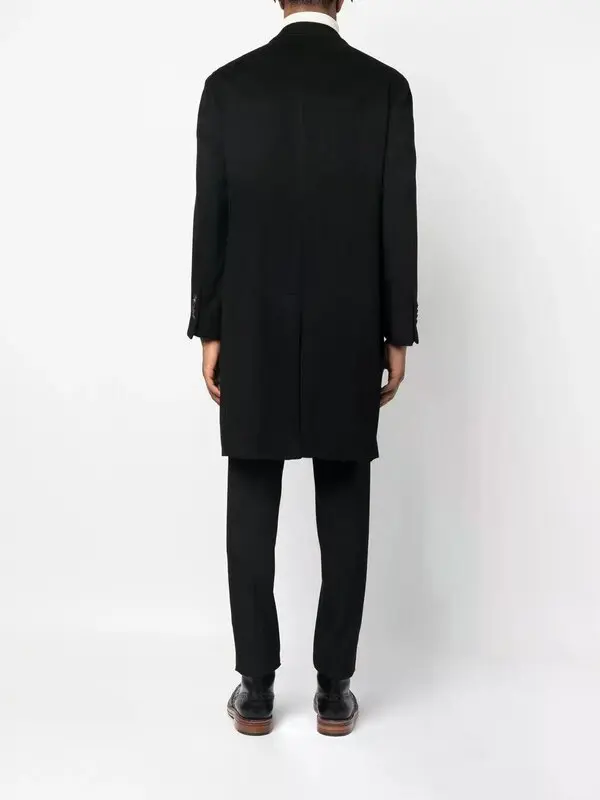 Tagliatore Double-breasted Cashmere Coat - Black