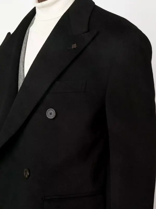 Tagliatore Double-breasted Cashmere Coat - Black