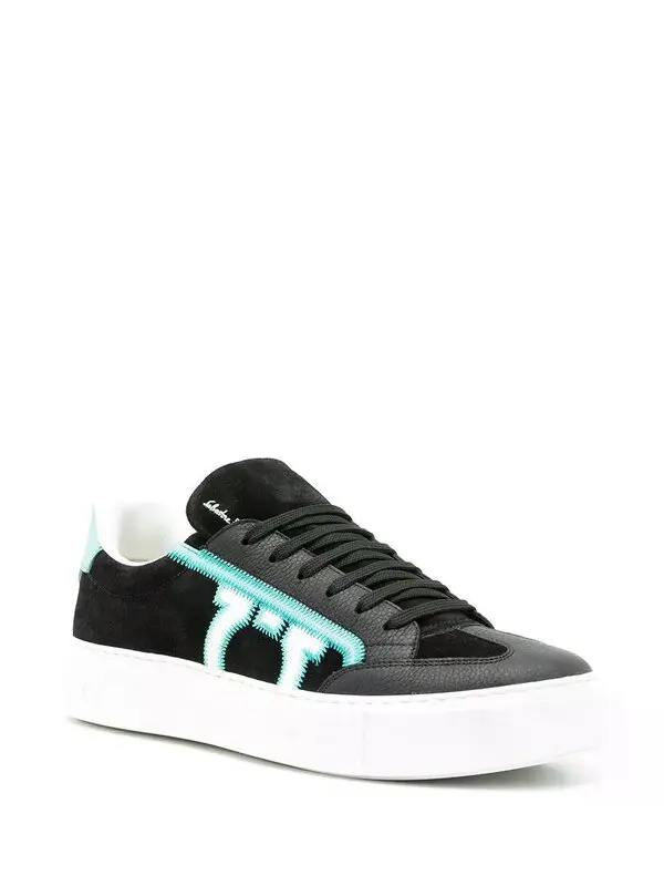 FERRAGAMO Borg Low-top Sneakers - Black