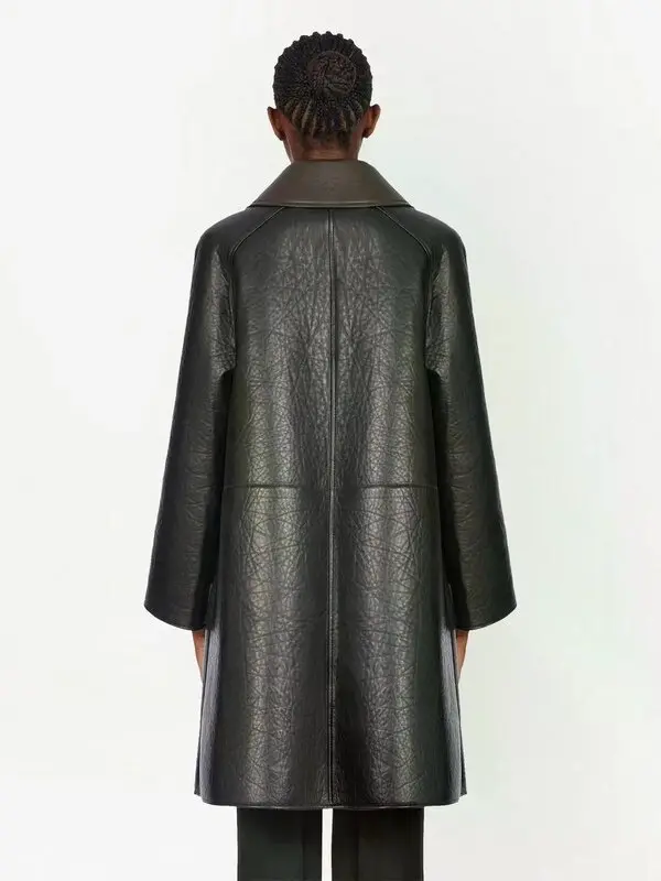 FERRAGAMO Textured Nappa-leather Coat