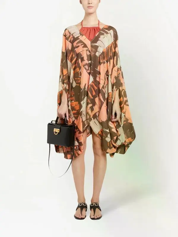FERRAGAMO Palm-print Beach Cover-up