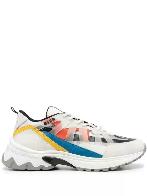 MSGM Panelled Low-top Sneakers