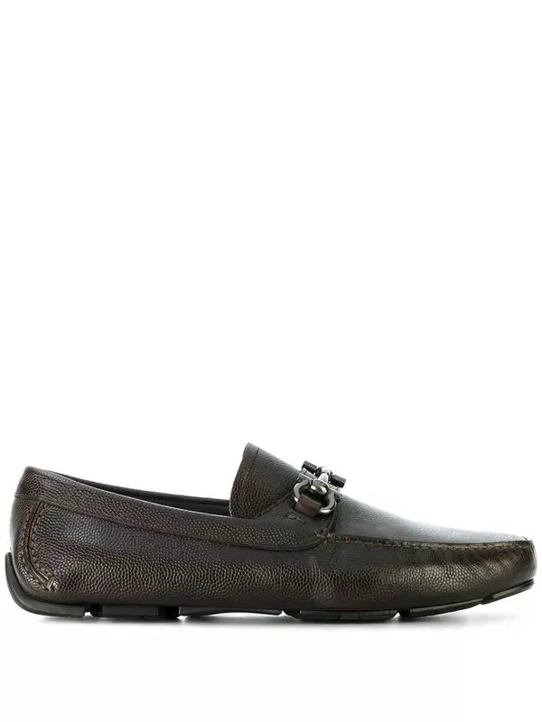 FERRAGAMO Gancio Horsebit Loafers - Brown