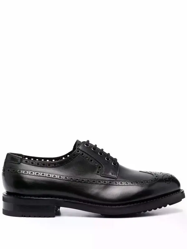 FERRAGAMO Marcus Perforated Derby Shoes