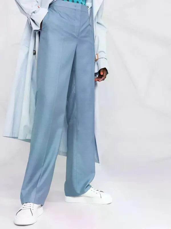 FERRAGAMO High-waisted Silk Trousers