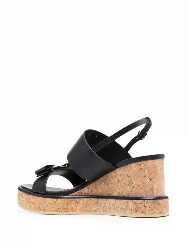 FERRAGAMO Vara Bow Wedge Sandals