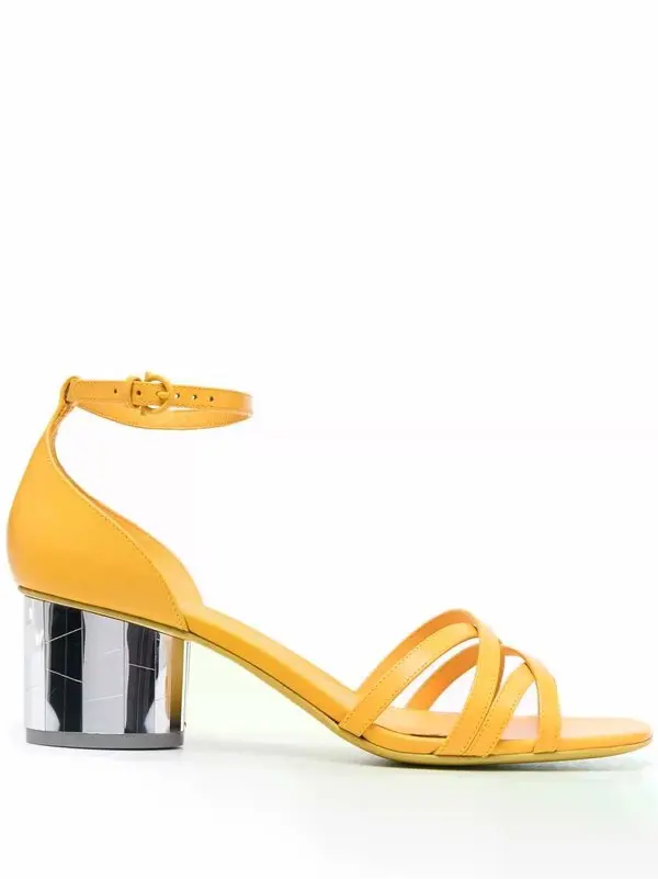 FERRAGAMO Mirrored-heel Sandals - Yellow