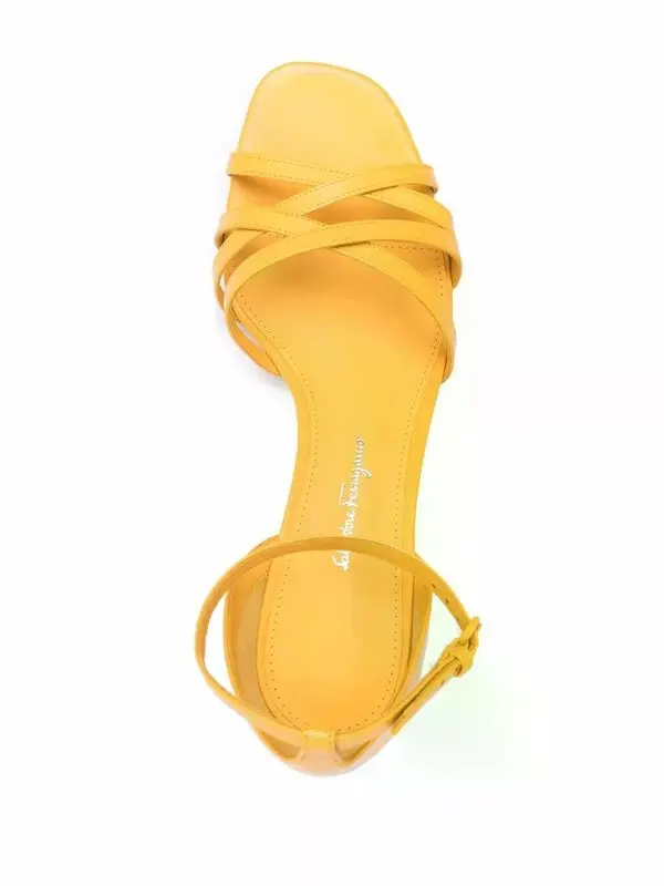 FERRAGAMO Mirrored-heel Sandals - Yellow