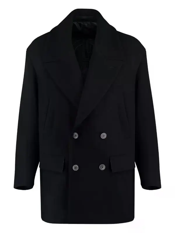 Giorgio Armani Double-breasted Notched-lapel Coat