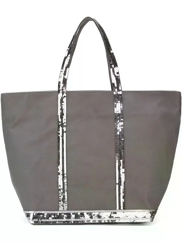 Vanessa Bruno Sequin Trim Shopping Tote - Grey