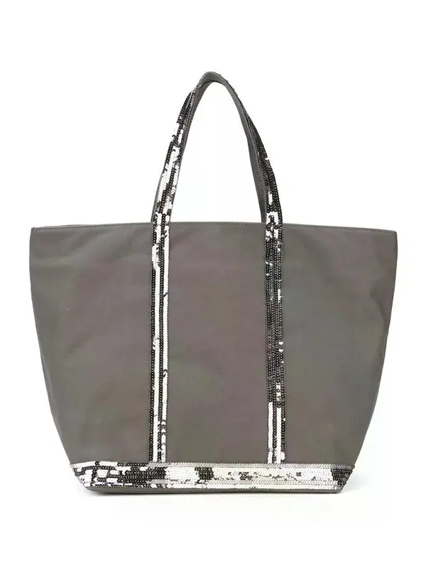 Vanessa Bruno Sequin Trim Shopping Tote - Grey