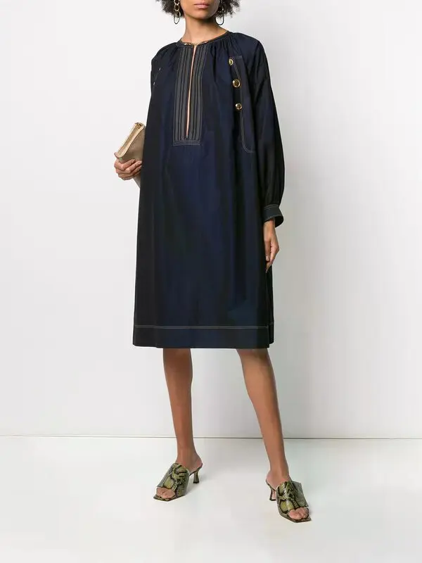 Givenchy Button-detailed Poplin Dress