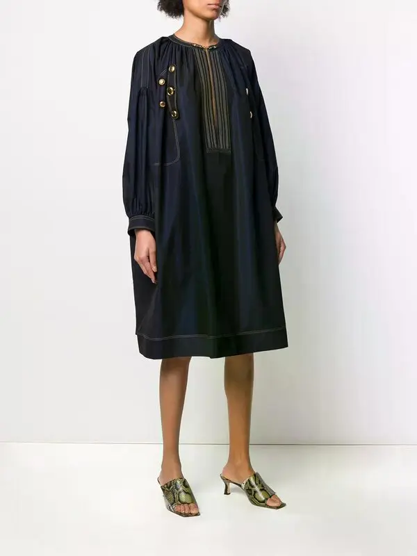 Givenchy Button-detailed Poplin Dress