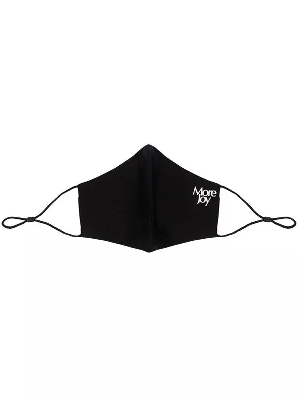 MORE JOY Logo Print Face Mask - Black